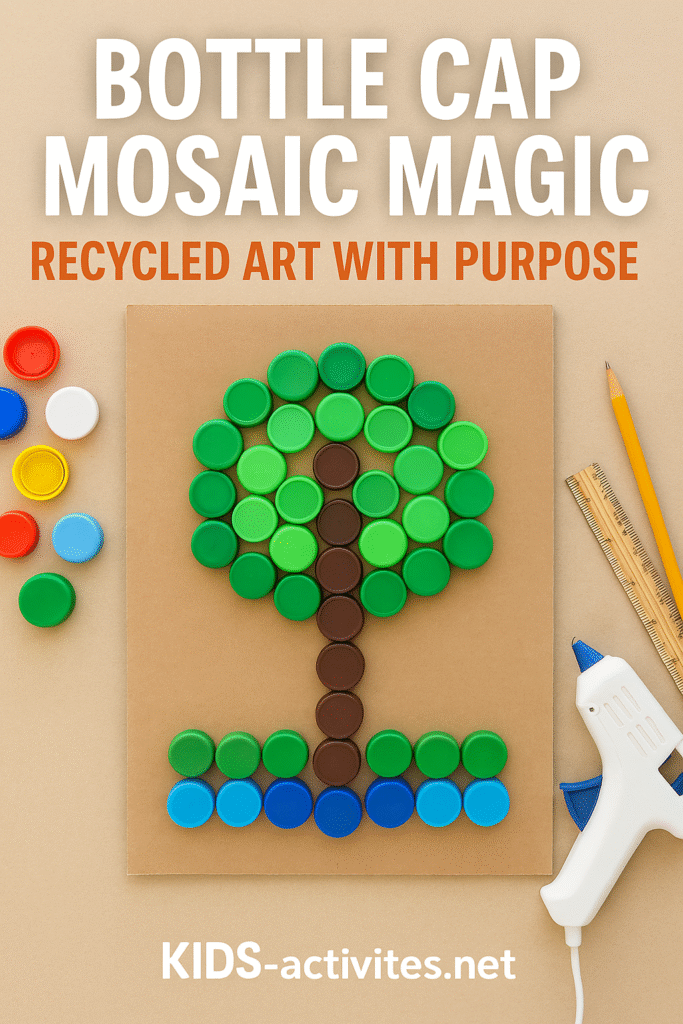 Bottle Cap Mosaic Magic: Recycled Art with Purpose - Kids Activities