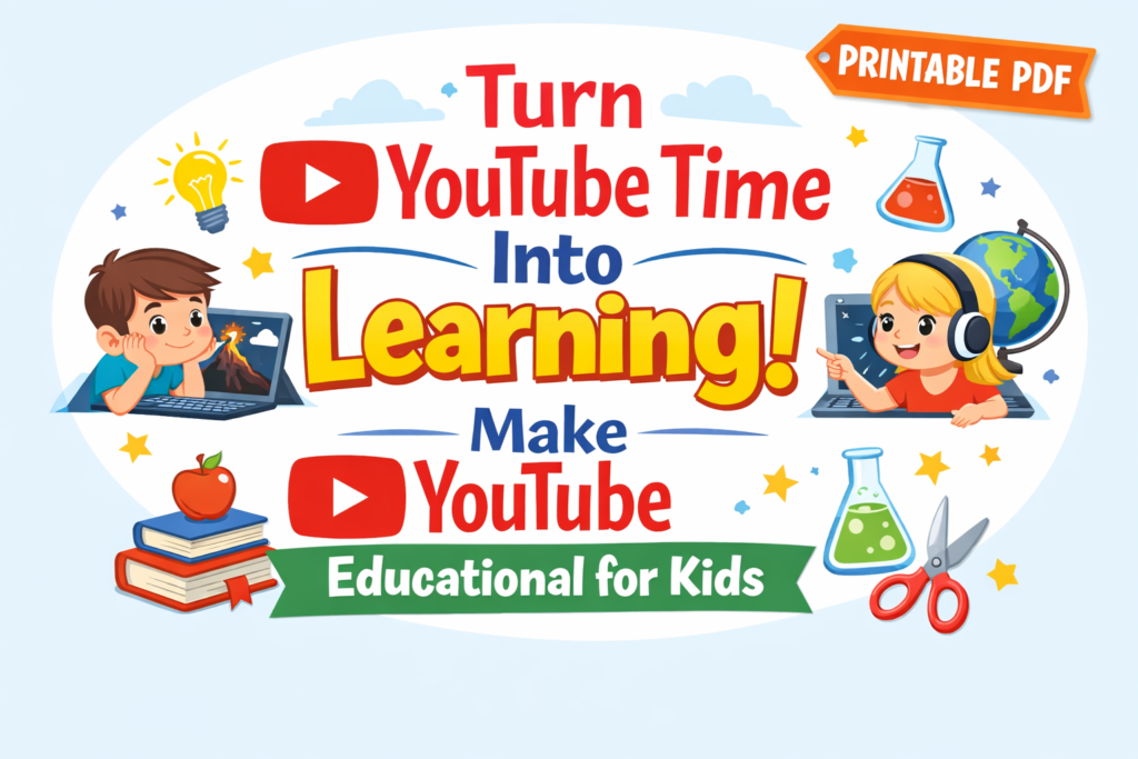 Turn YouTube Time into Real-World Learning - Kids Activities